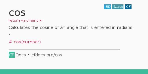 cos Code Examples and CFML Documentation