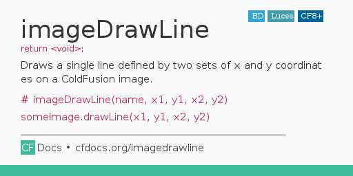 imageDrawLine Code Examples and CFML Documentation