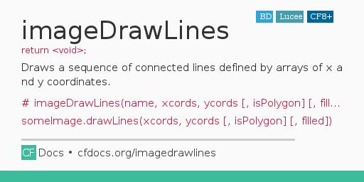 imageDrawLines Code Examples and CFML Documentation