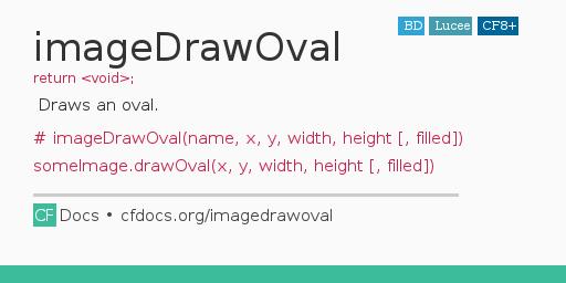 imageDrawOval Code Examples and CFML Documentation