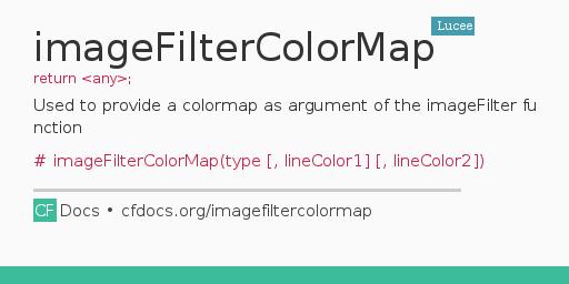 imageFilterColorMap CFML Documentation