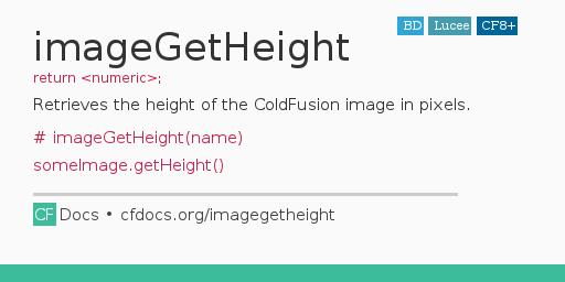 imageGetHeight Code Examples and CFML Documentation