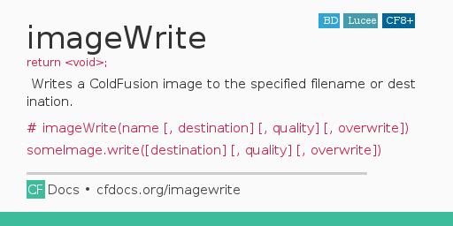 Imagewrite Code Examples And Cfml Documentation 5234