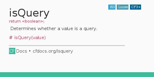 Isquery Code Examples And Cfml Documentation