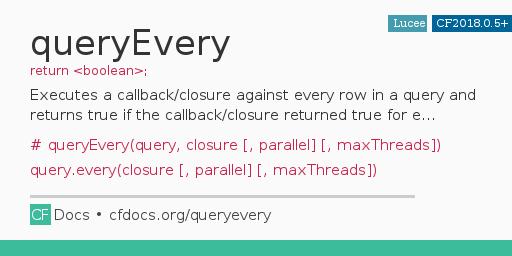 queryEvery Code Examples and CFML Documentation