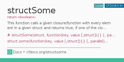 structSome Code Examples and CFML Documentation